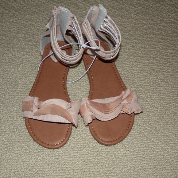 Justice | Shoes | Nwt Girls Justice Pink Ruffle Sandals Sz 3 | Poshmark